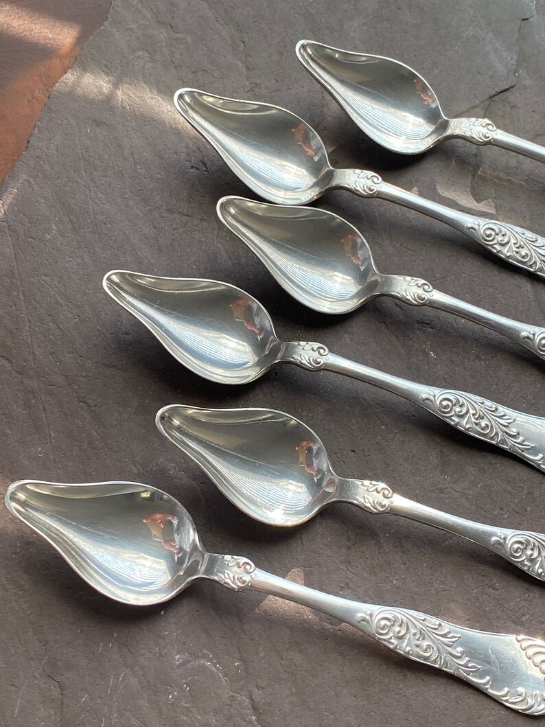 Lot of 6 Vintage Silverplate Grapefruit / Orange / Citrus / Breakfast ...