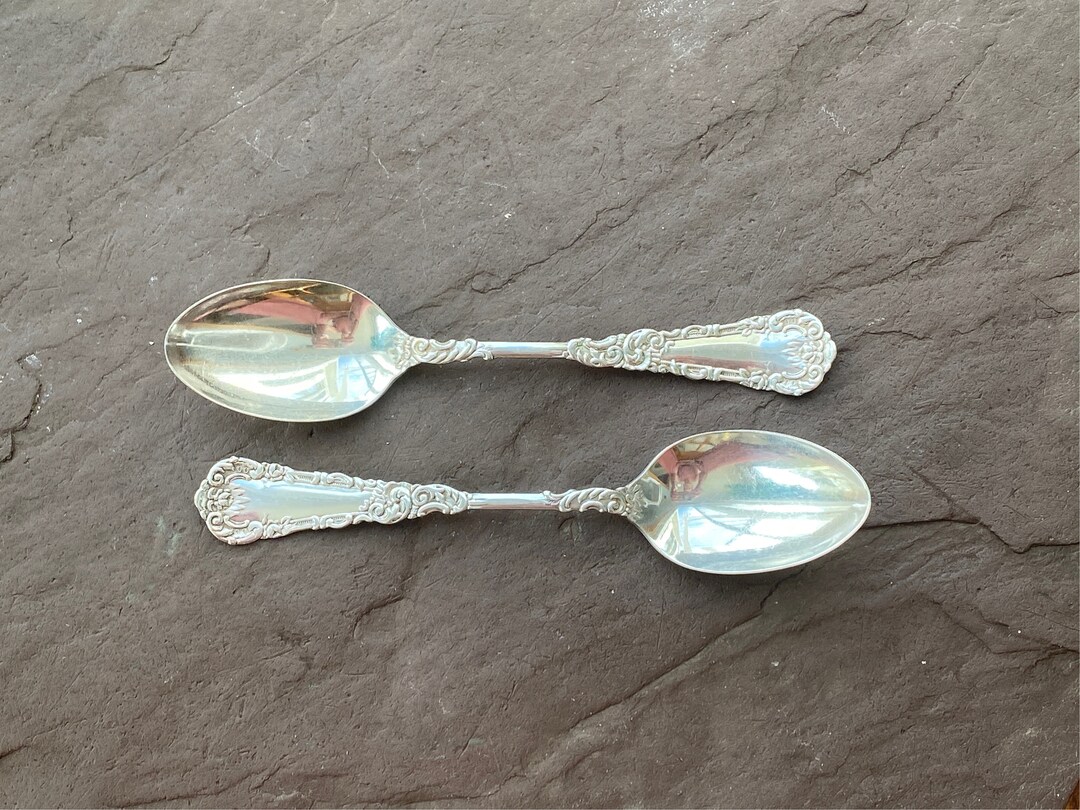 Eagle Wm Rogers Star YALE 1894 Antique Set of 2 Small Silverplate ...