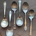 Lot of Silver Sugar Spoons Soup Spoons Unusual Shapes Community Plate ...