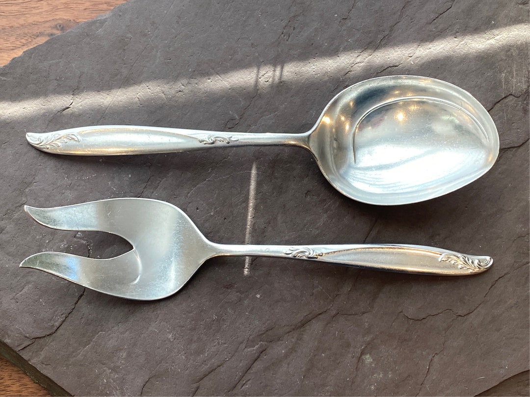 Holmes & Edwards Deep Silver WOOD SONG 1958 Silverplate Serving Fork ...