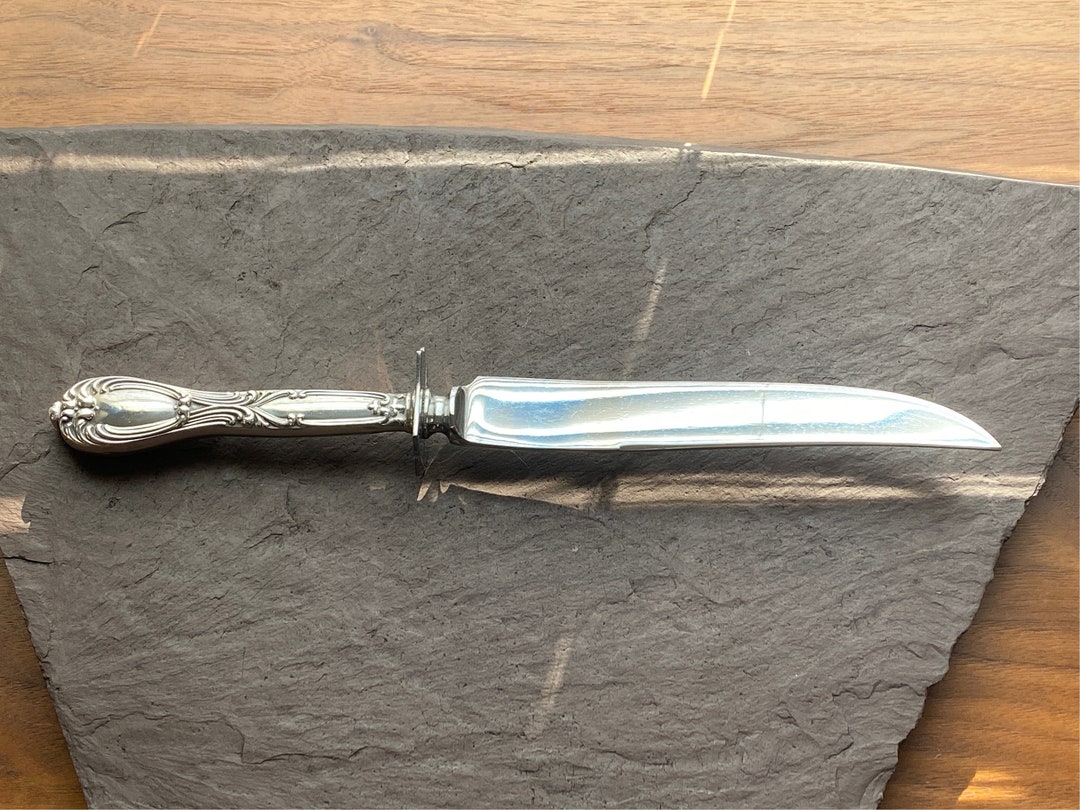 Antique Carving Knife With Ornate Sterling Silver Handle - VICTORIA Aka ...