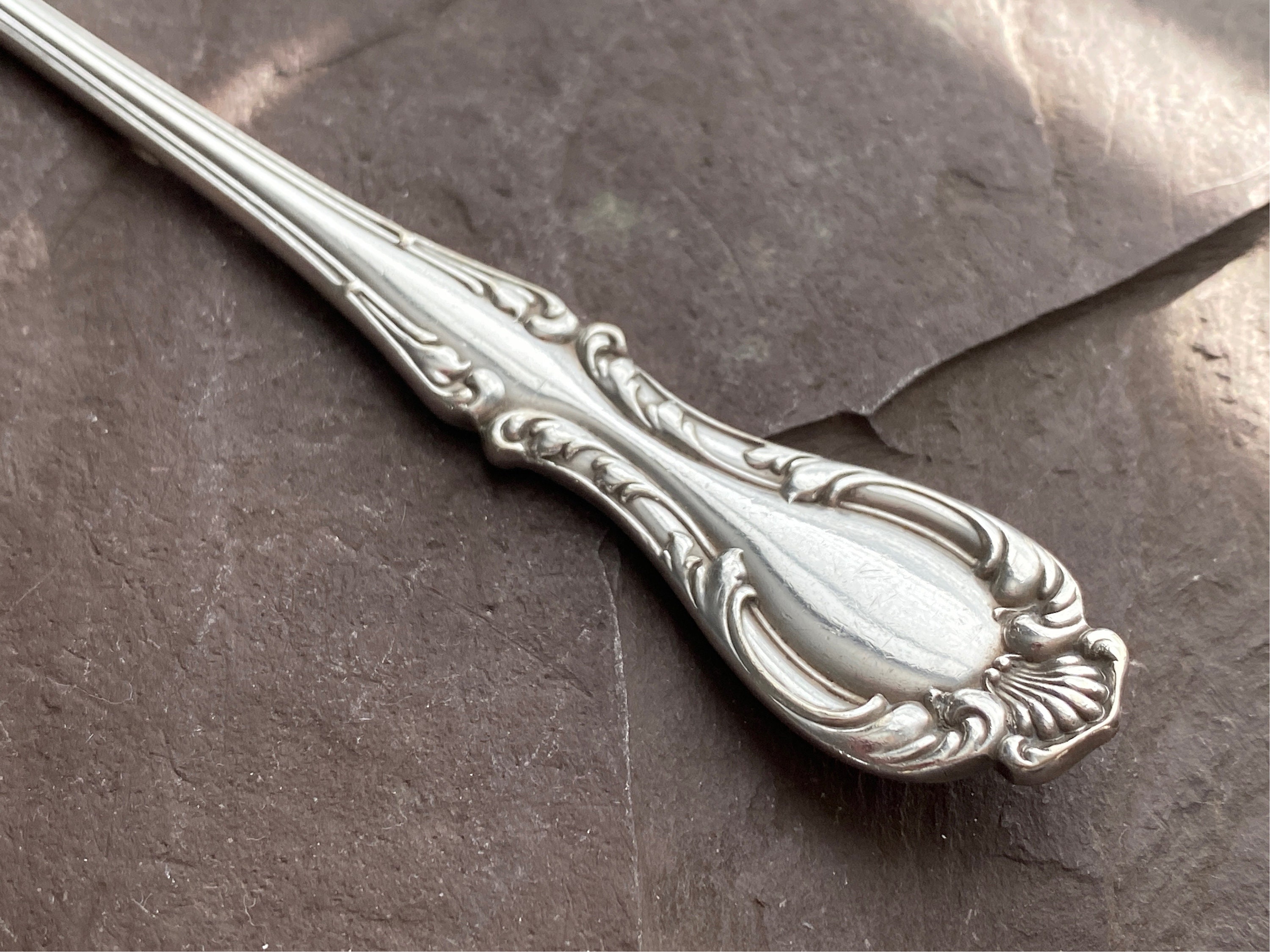 1835 R Wallace A1 JOAN 1896 Antique Silverplate 3 Prong Tine Lettuce ...