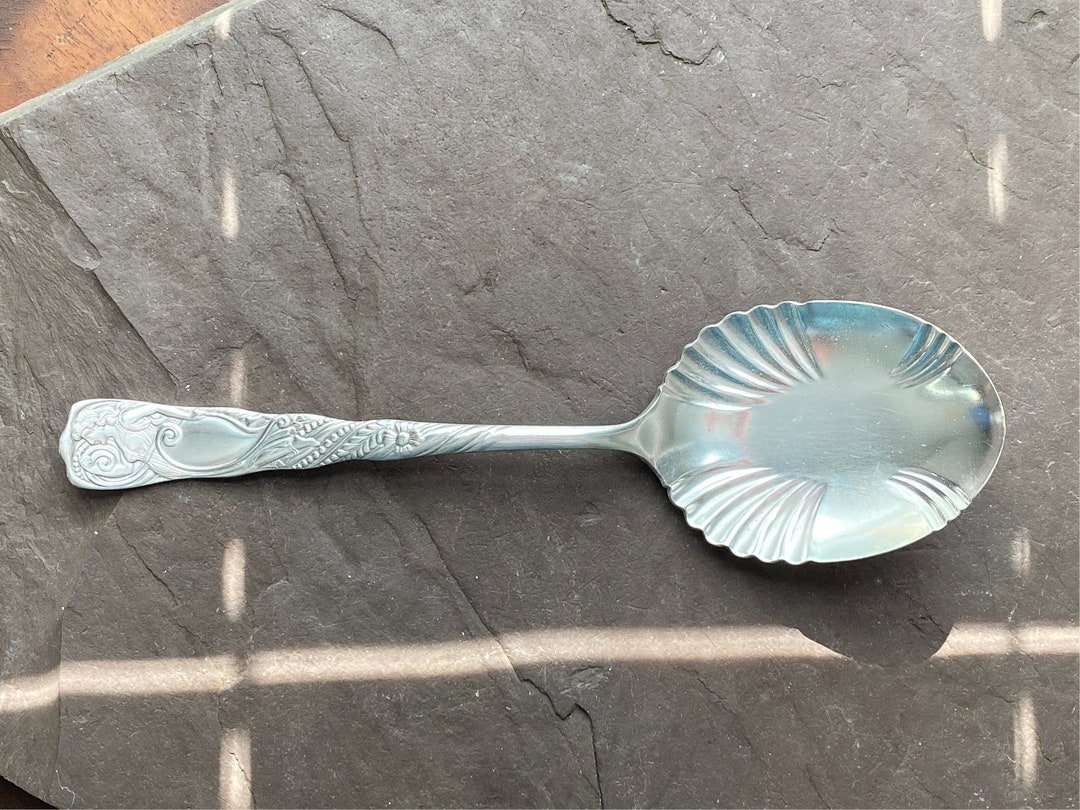 1847 Rogers and Bros SIREN 1891 Antique Silverplate Serving Spoon With ...