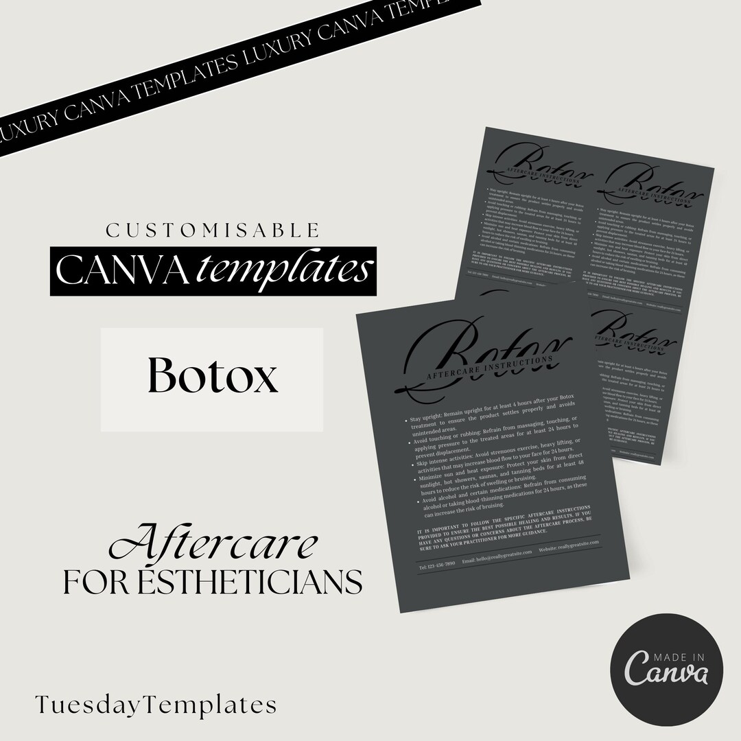 Botox Aftercare for Botox Filler, Botulinum Toxins, Post Botox Care ...