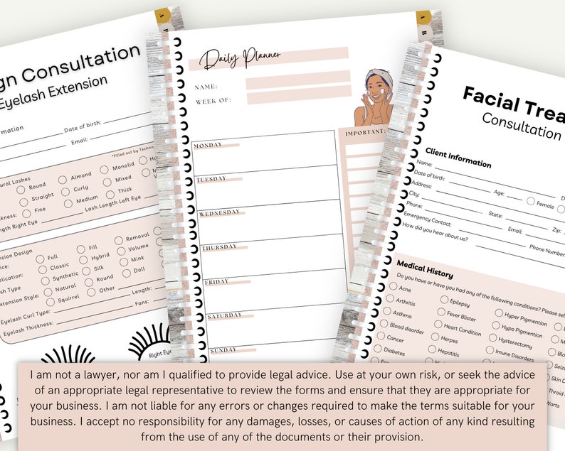 Esthetician Digital Planner for Estheticians Skincare Digital Planner ...