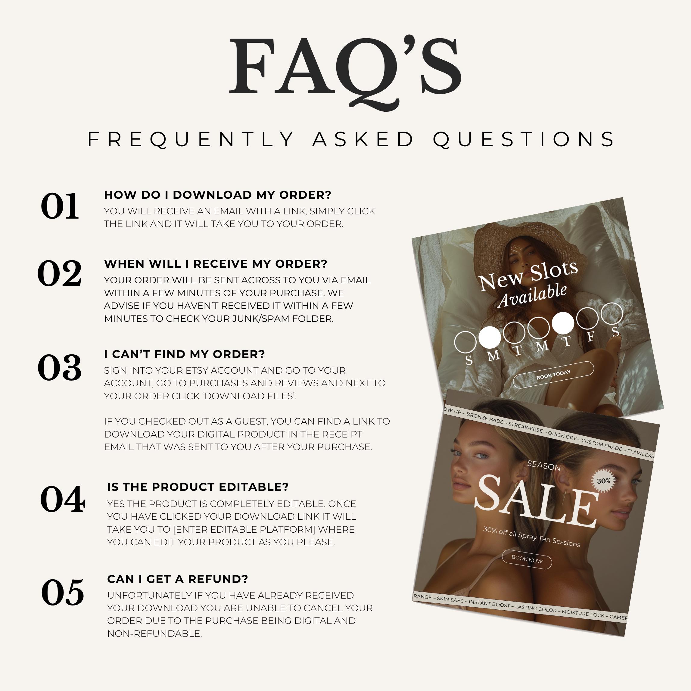 Spray Tan Instagram Templates: Social Media Content for Tanning Salons ...