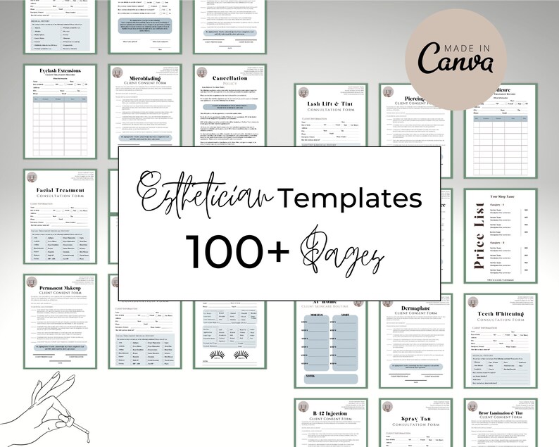 Esthetician Forms for Skincare Template for Estheticians - Etsy