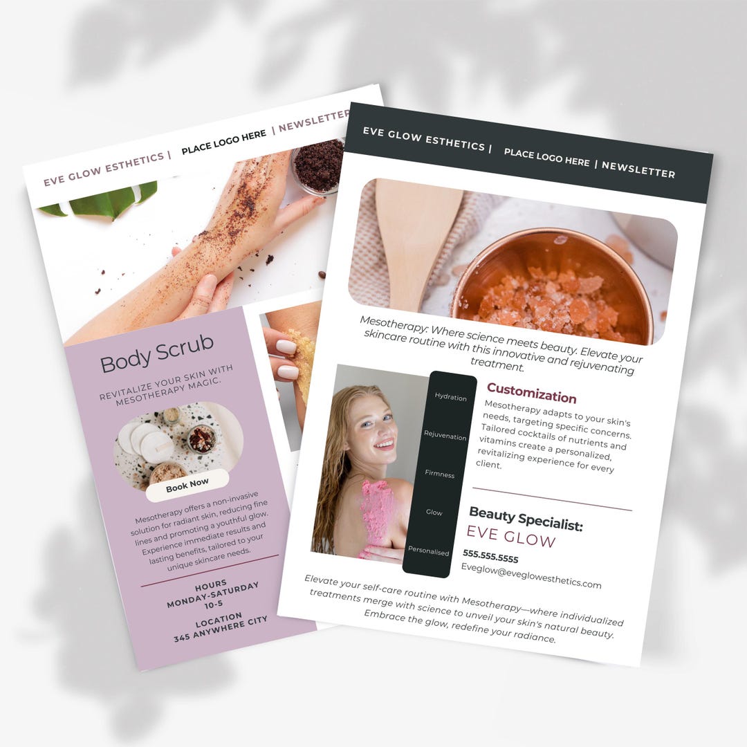Body Scrub Ad Exfoliating Service Flyer, Scrub Treatment Promo, Skin ...