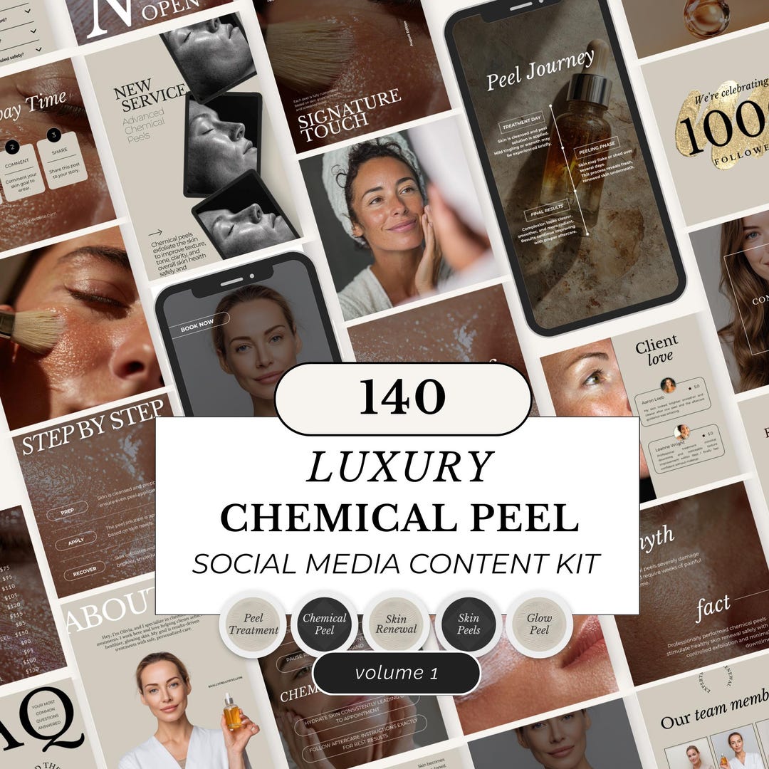 Chemical Peel Instagram Templates: Skincare Treatment Posts & Stock ...