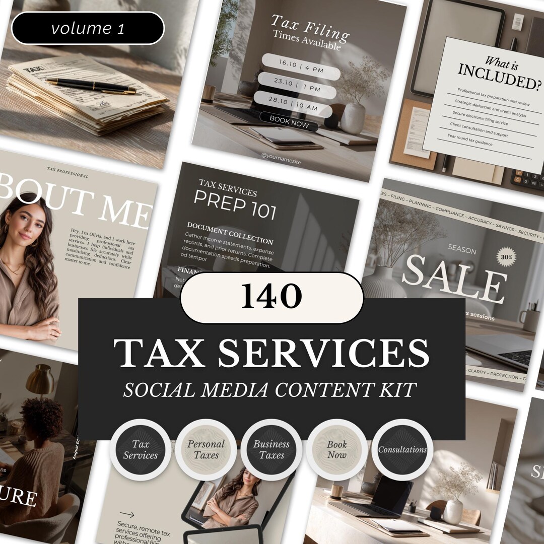 Tax Professional Templates: Accountant Instagram Posts & Covers (canva ...