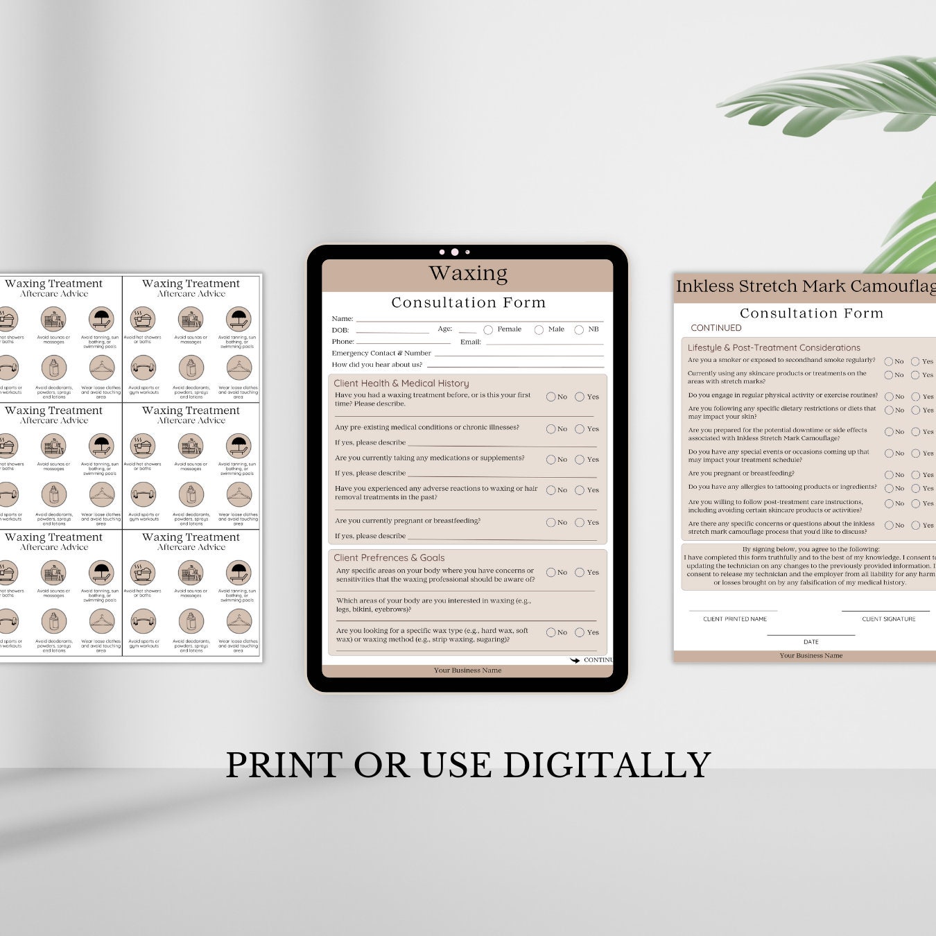 Esthetician Consent Forms, Esthetician Templates, Facial Consent Forms ...