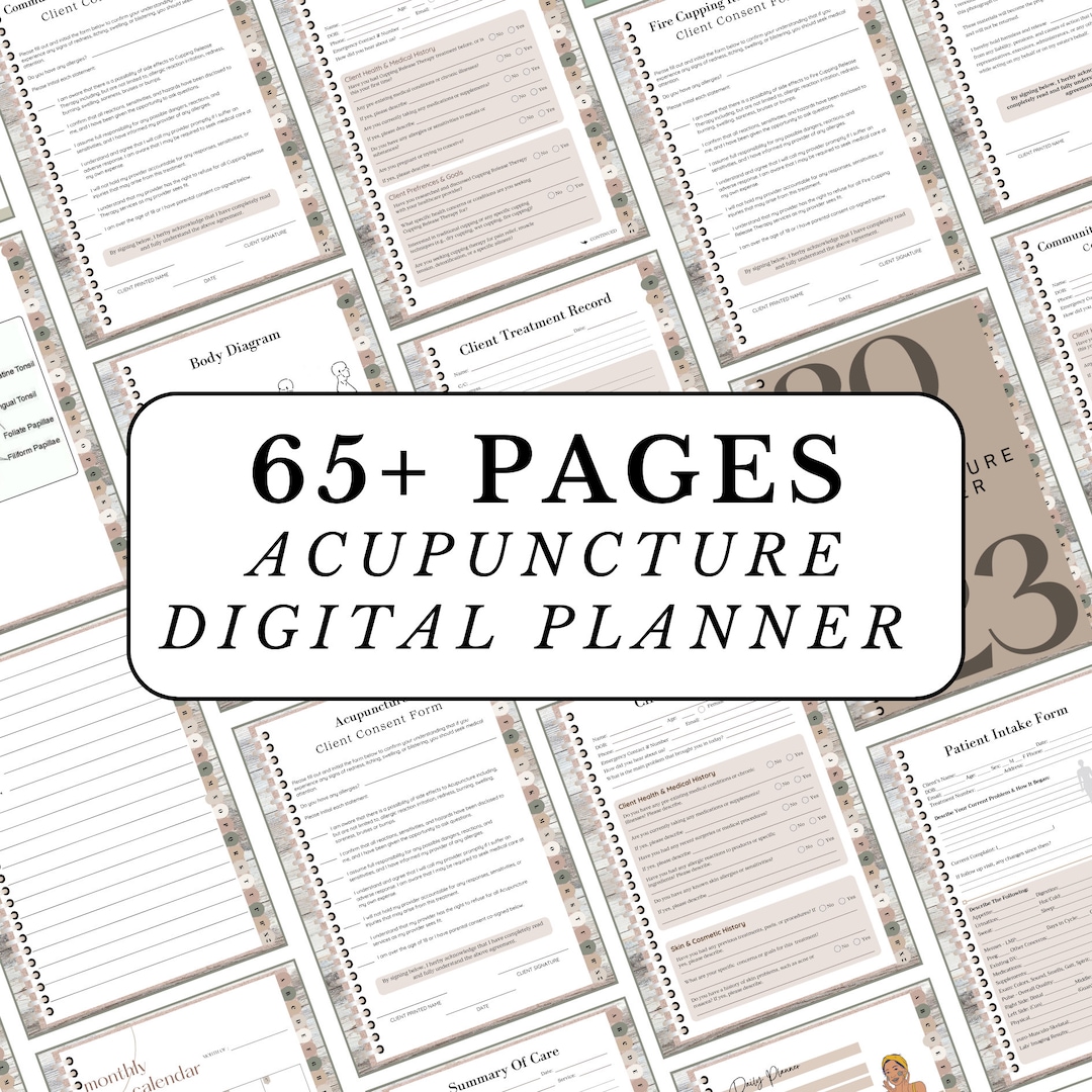 Acupuncture Planner Template: TCM Practice Management (digital Download ...