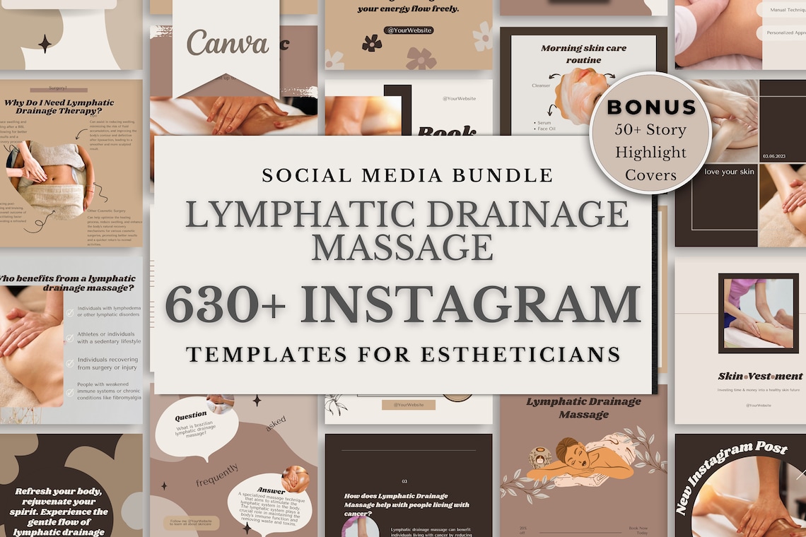 Lymphatic Drainage Template, Lymphatic Drainage Intagram, Lymphatic ...