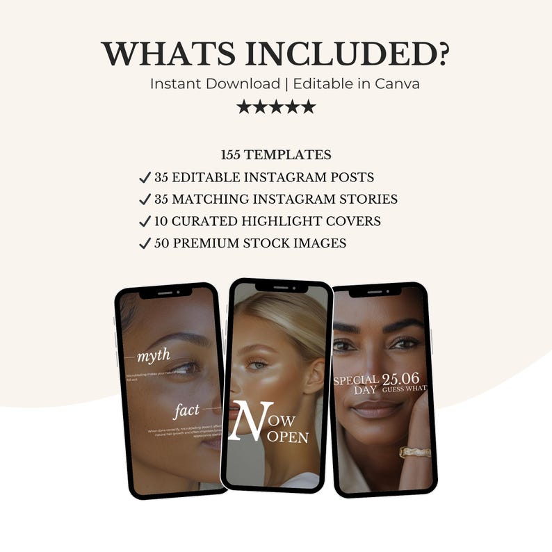 PMU Instagram Templates: Lip Blush & Ombre Brows Social Media Posts ...