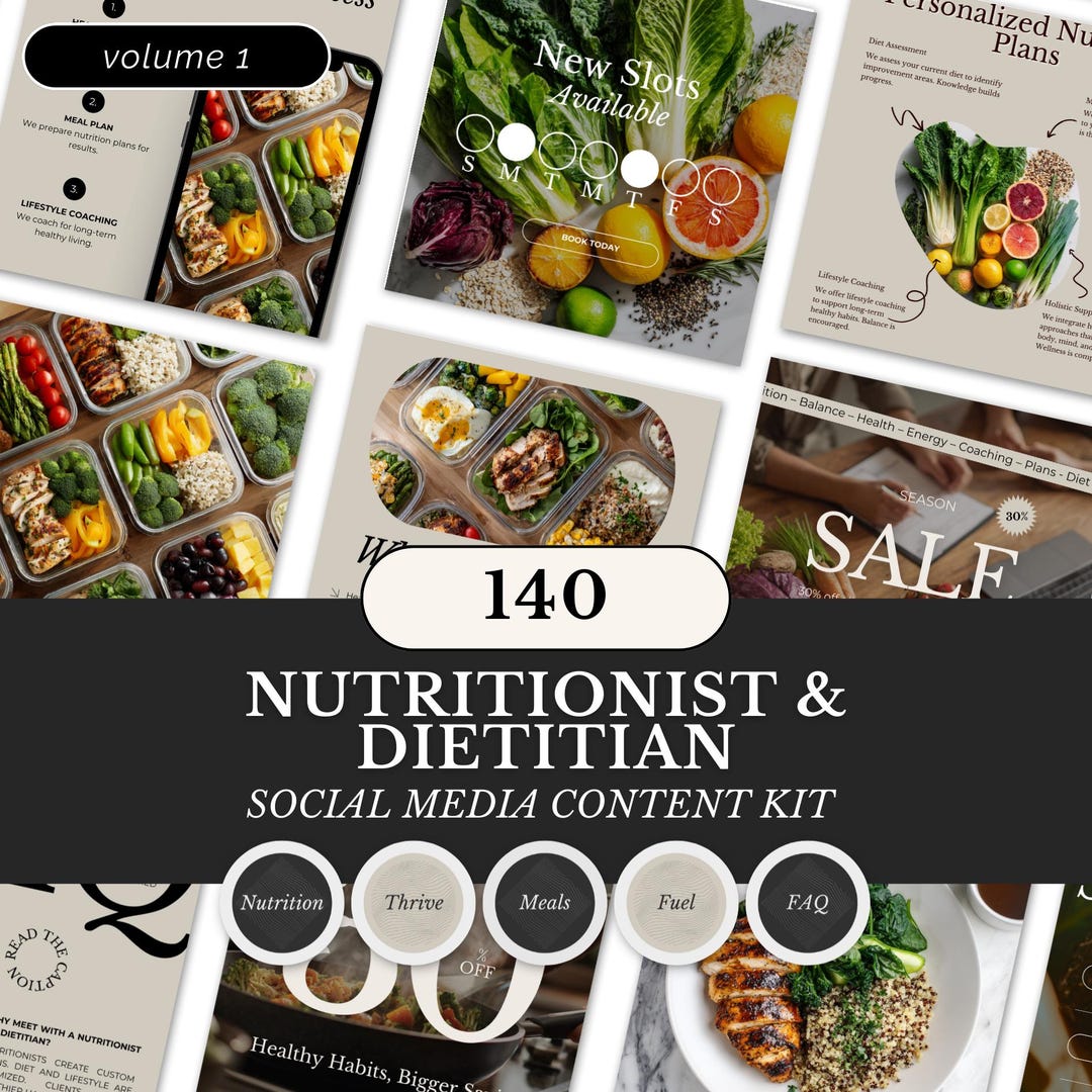 Dietician Instagram Templates: Wellness Posts, Stories, Covers & Stock ...