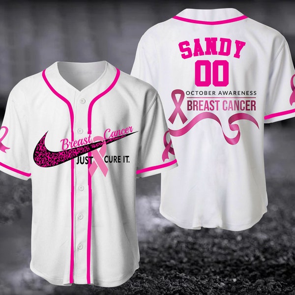Breast Cancer Baseball Jersey - Etsy