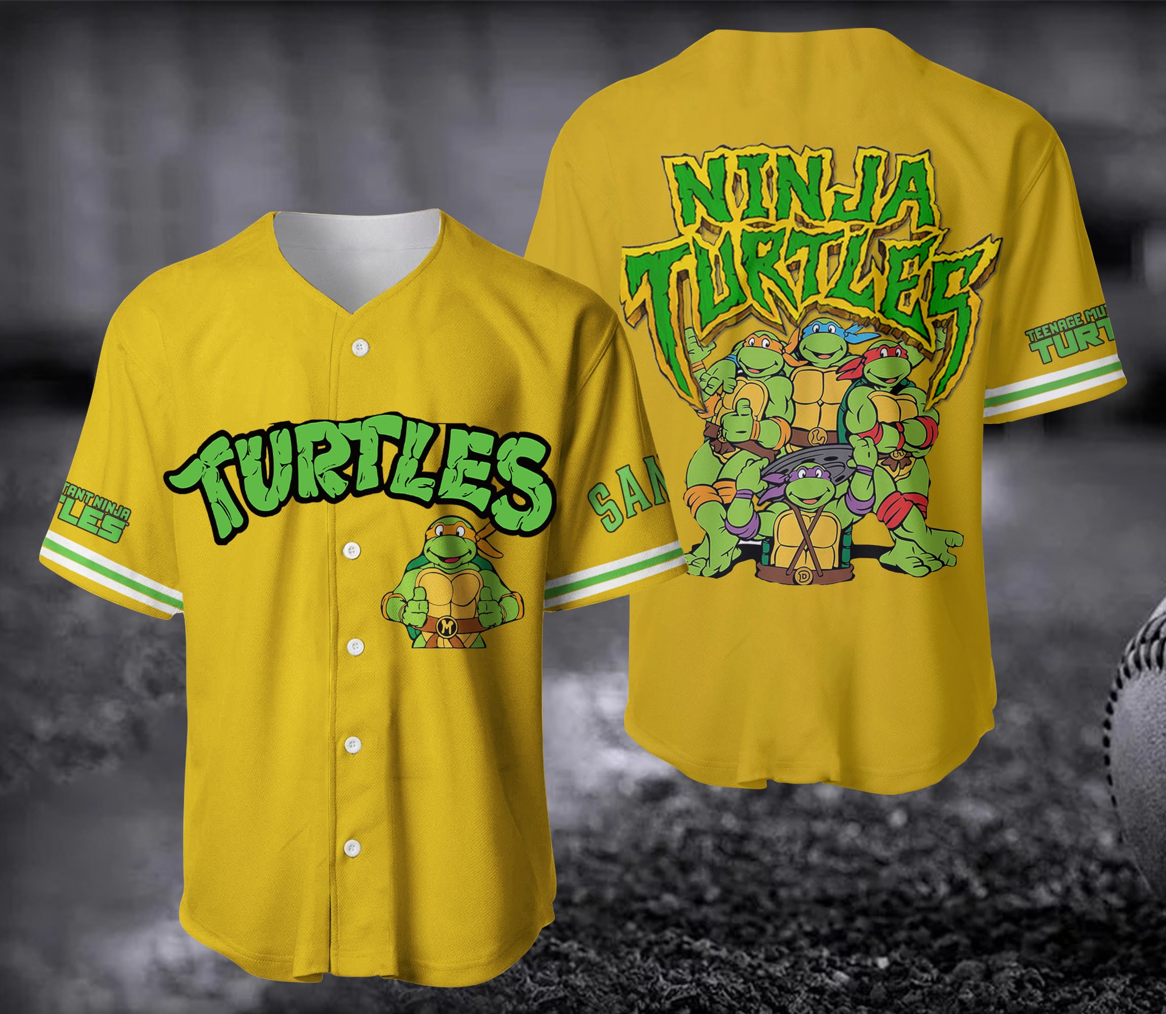 Teenage Mutant Ninja Turtles Baseball Jersey sold by Charlie Davis ...