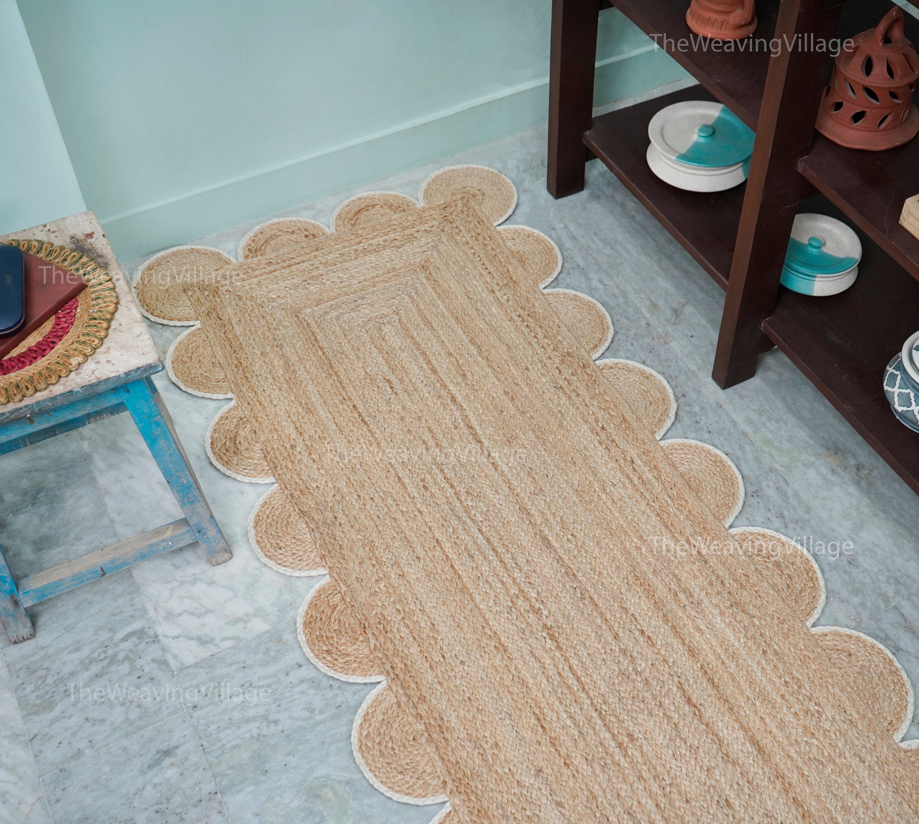 Natural Jute Runner Rug, off White Runner Rug, Braided Jute Rug ...