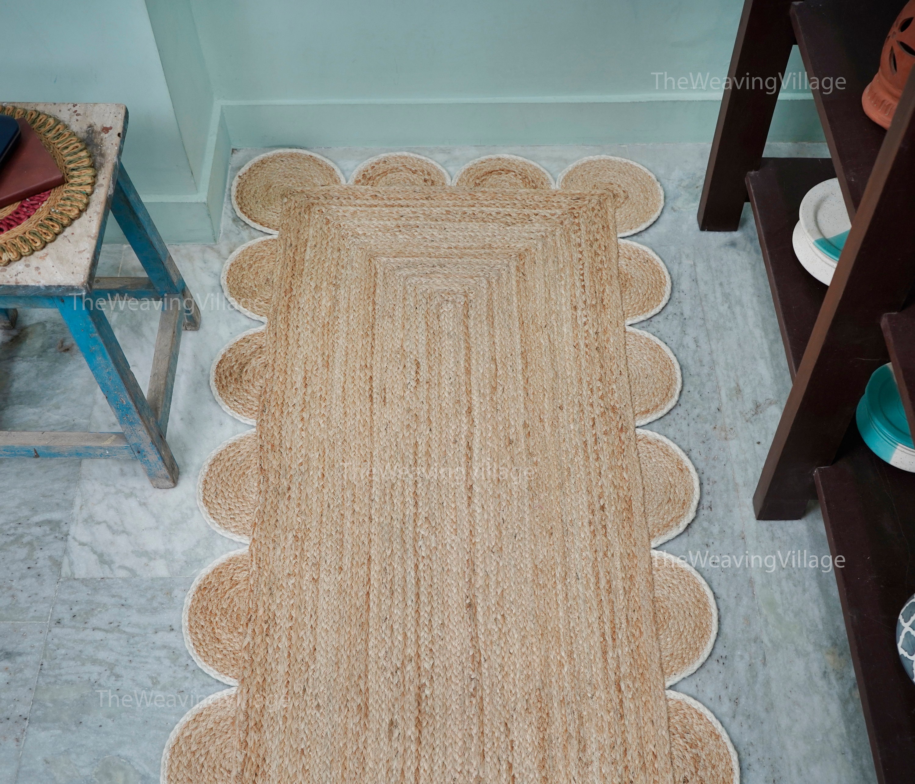 Natural Jute Runner Rug, off White Runner Rug, Braided Jute Rug ...