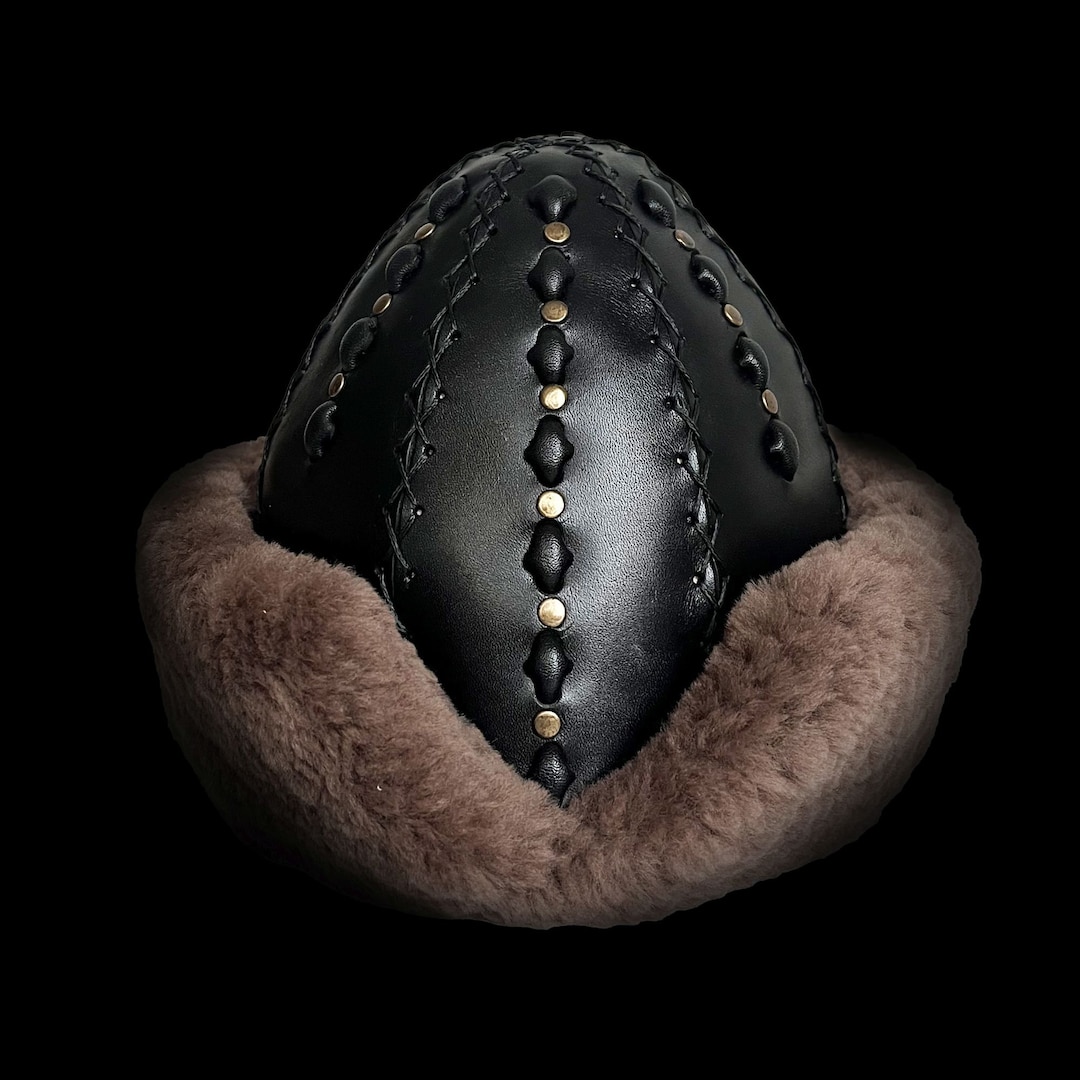 Ertugrul Gazi Real Leather Handmade Traditional Börk Hat Black - Etsy