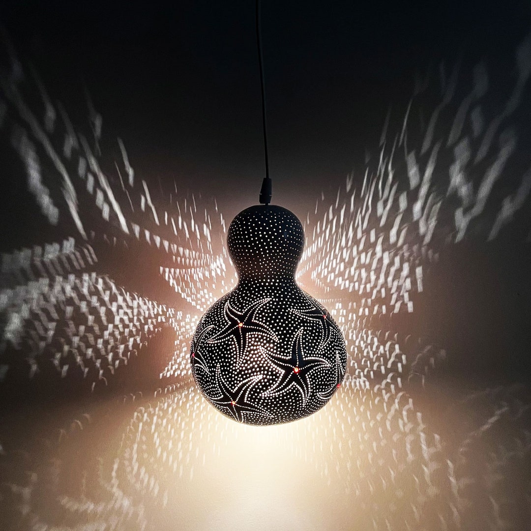 Decorative Handmade Hanging Gourd Lamp Starfish - Etsy