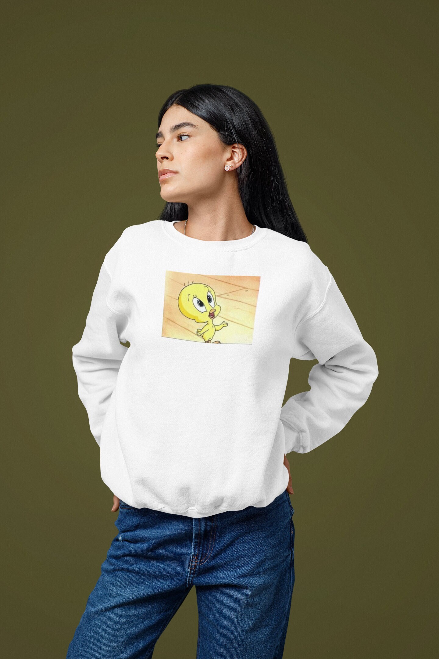 Tweety Bird Cartoon Character Loony Tunes Show Sweatshirt Tweety Bird ...