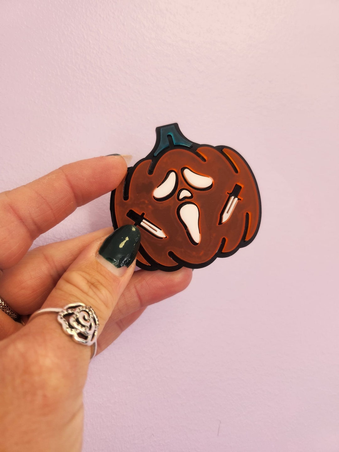 Ghostface Pumpkin Pin Badge-scream Movie-halloween Pin - Etsy