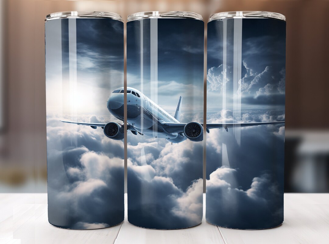 Airplane 20 Oz Skinny Tumbler Sublimation Design Digital Download PNG ...