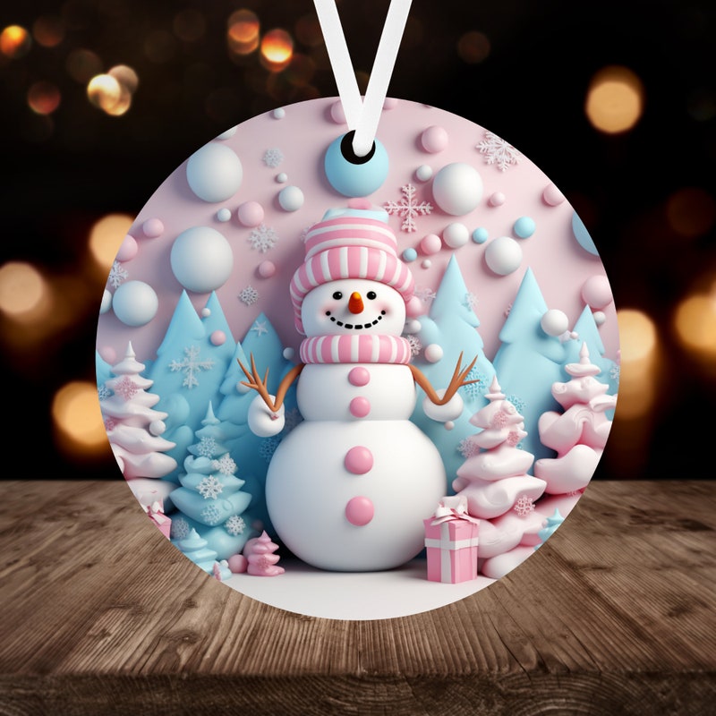 Pastel Snowman Ornaments - Etsy