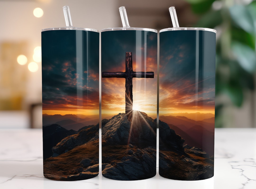 Cross Tumbler Wrap Christian Cross 20 Oz Skinny Tumbler Sublimation ...