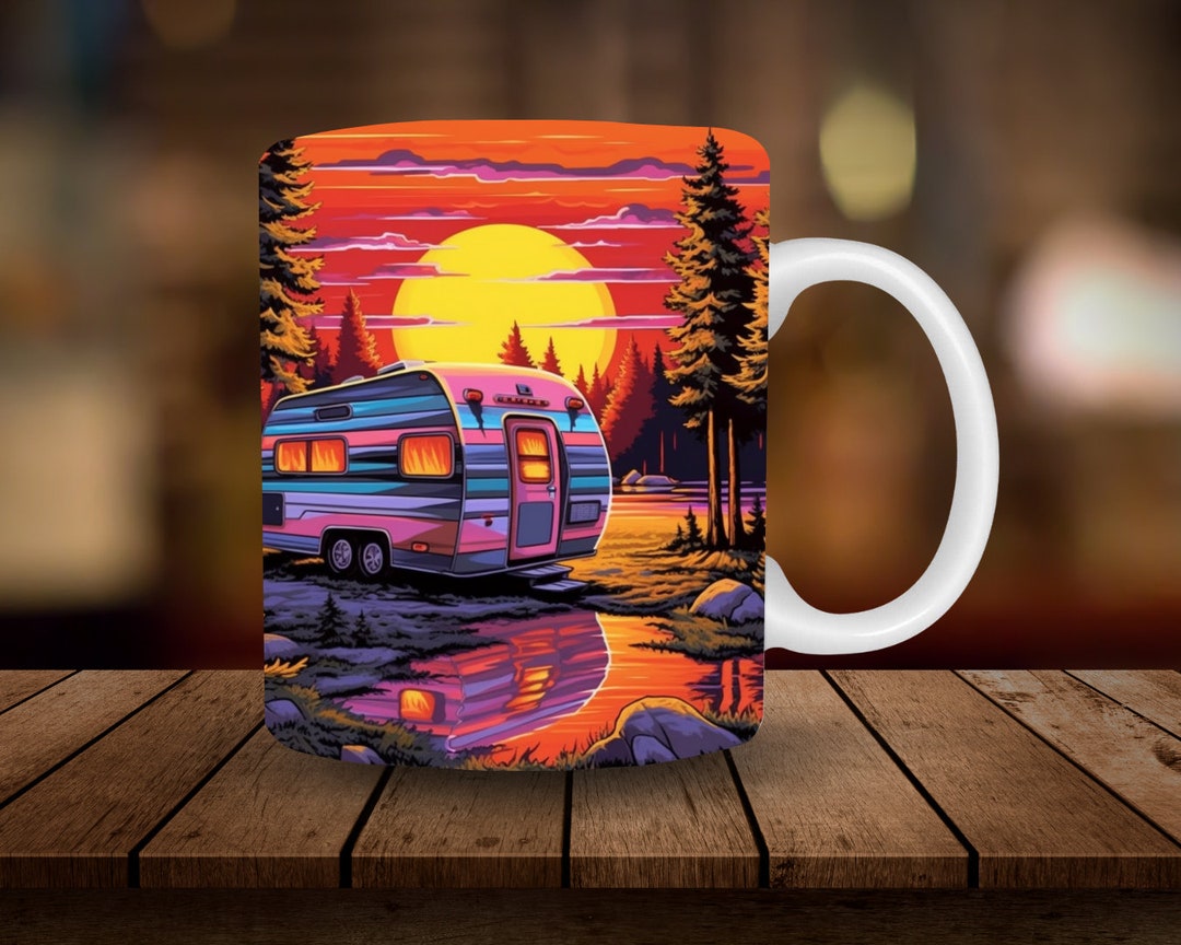 Camper Sublimation 11oz, 15oz Mug Sublimation Wrap, Digital Download ...