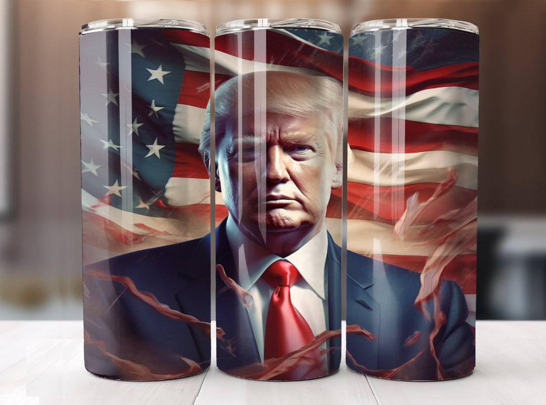 Donald Trump 20 Oz Skinny Sublimation Tumbler Wrap Digital Design PNG ...