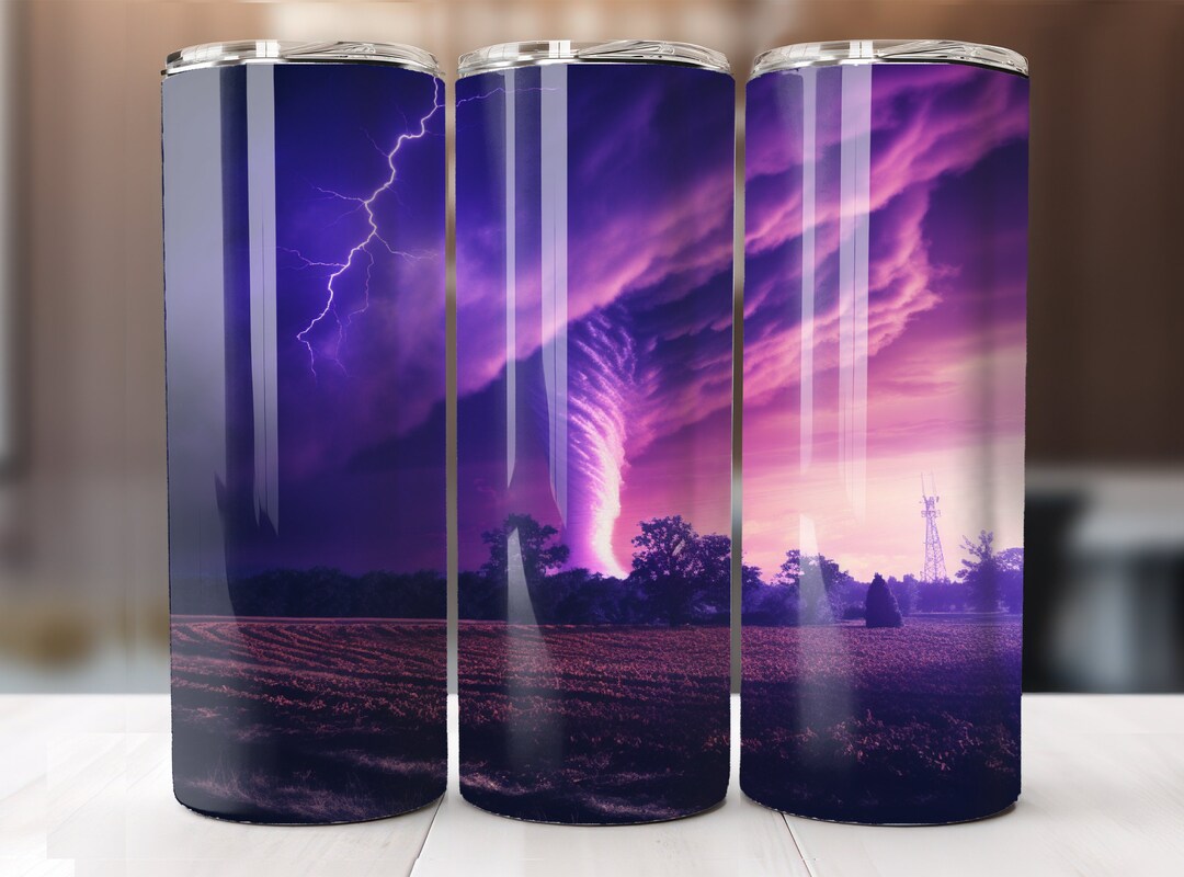 Tornado Tumbler Wrap 20 Oz Skinny Tumbler Sublimation Design Digital ...
