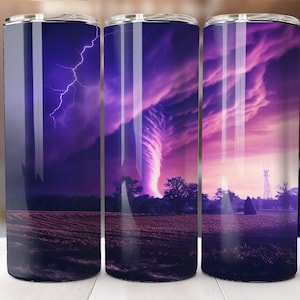 Tornado Tumbler Wrap 20 Oz Skinny Tumbler Sublimation Design Digital ...