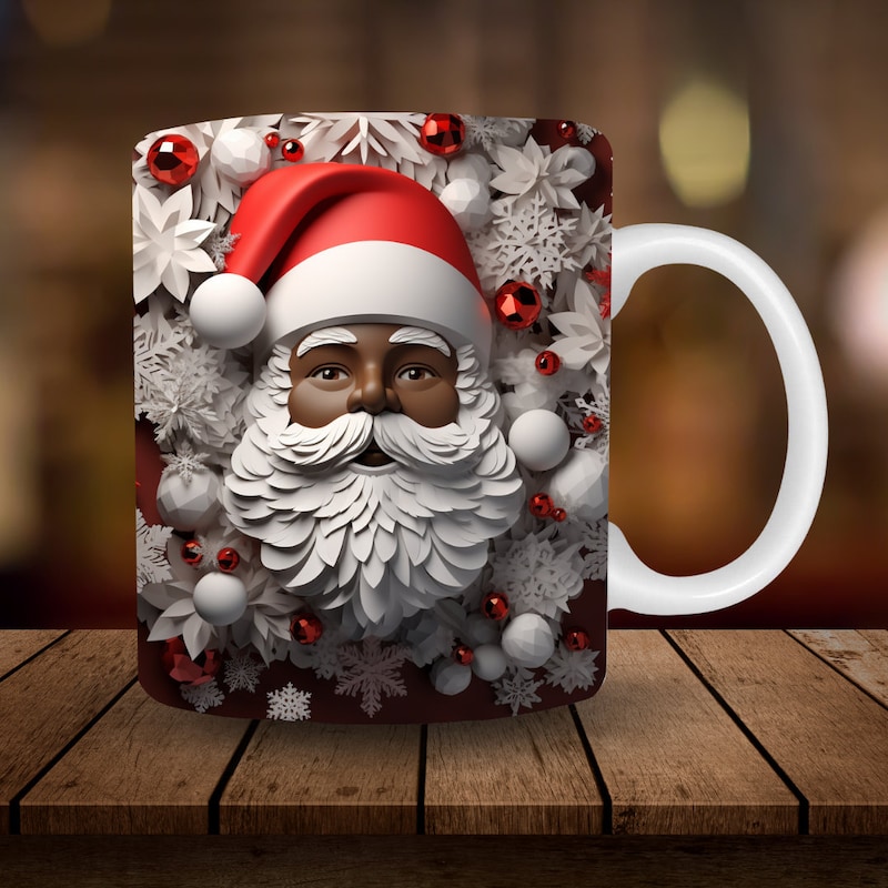 Santa Cup Black - Etsy
