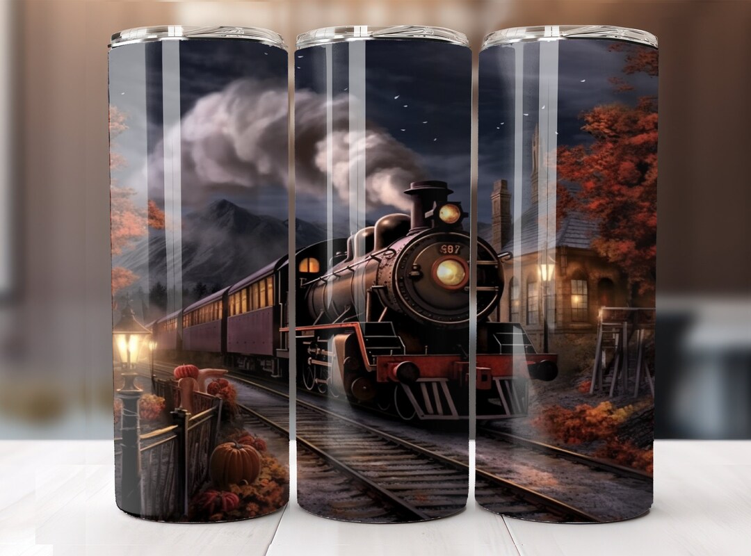 Train 20 Oz Skinny Tumbler Sublimation Design Digital Download PNG ...