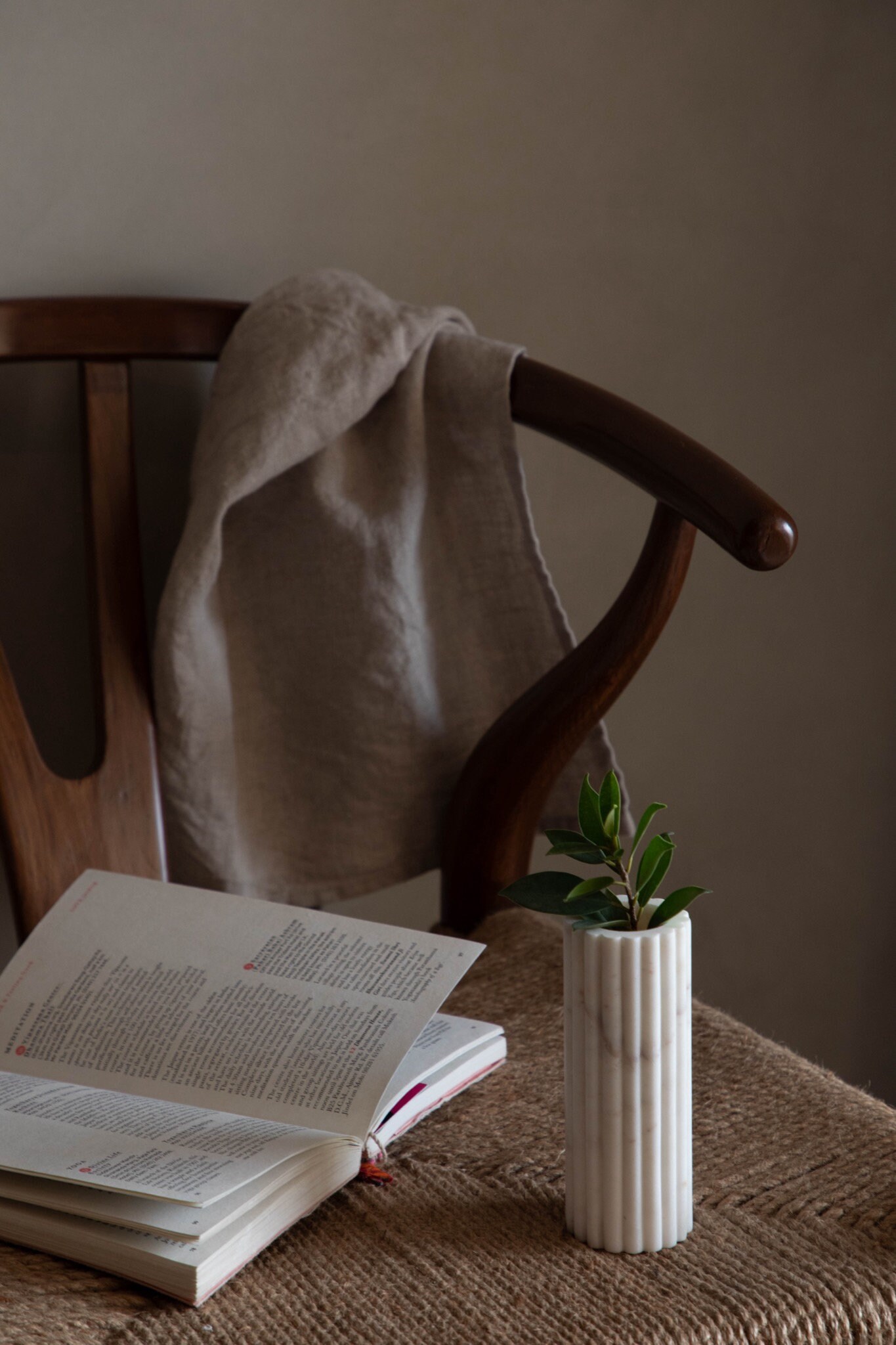 Marble Ribbed Flower Vase Marble Objects for Home Interiors - Etsy