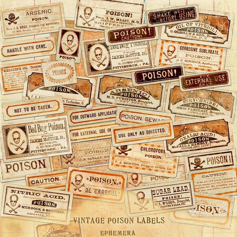 Antique Poison Bottles - Etsy