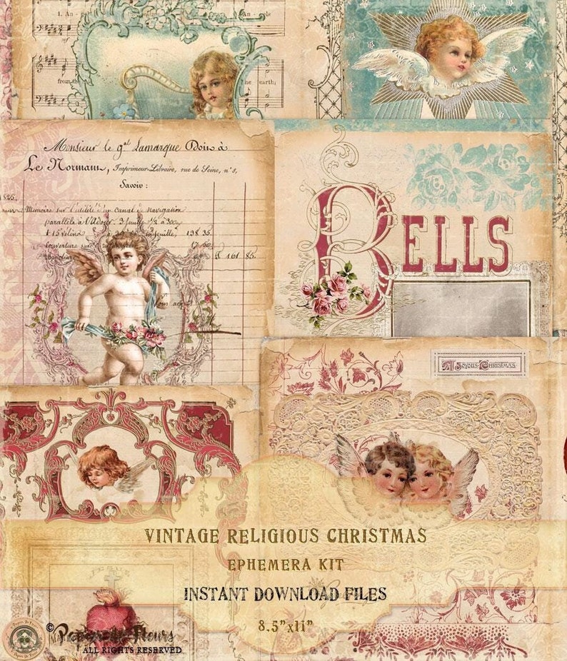 Vintage Christmas Ephemera: Religious Journal Kit (digital Files) - Etsy