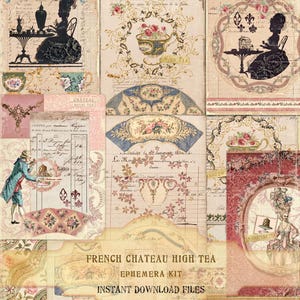 French Chateau High Tea Journal Kit, French Shabby Chic Tea Time ...