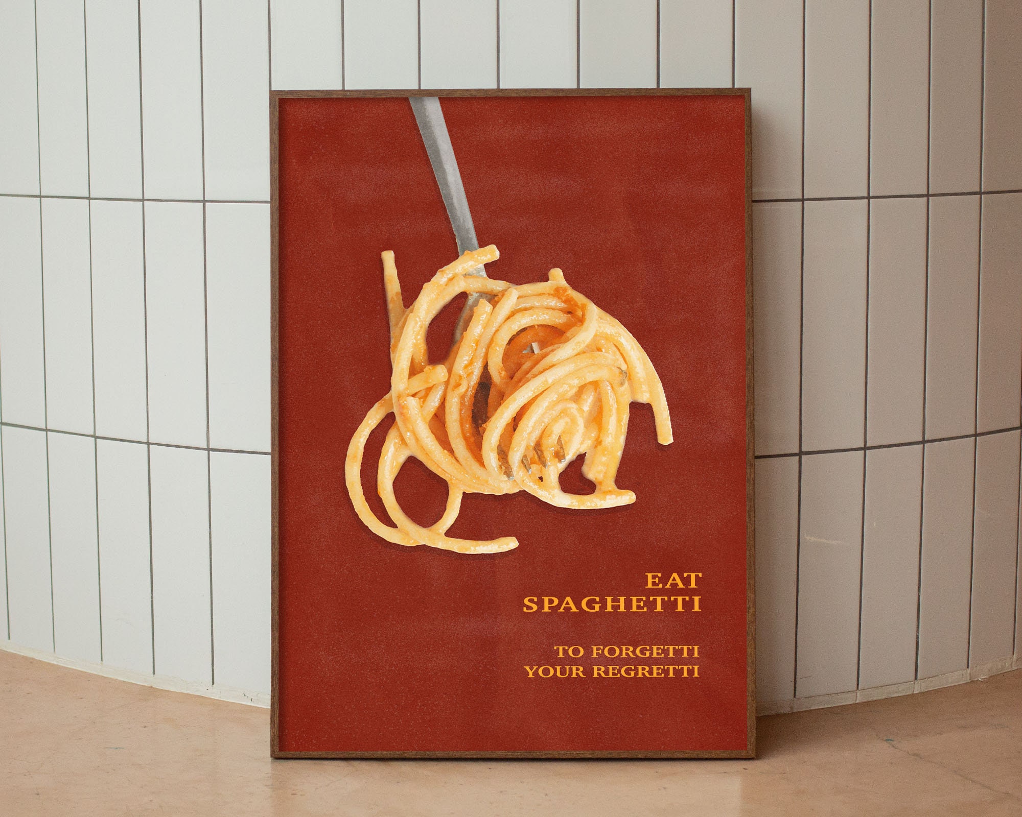 Retro Pasta Quote Digital Poster-funny Pasta Quotes (vintage Poster ...