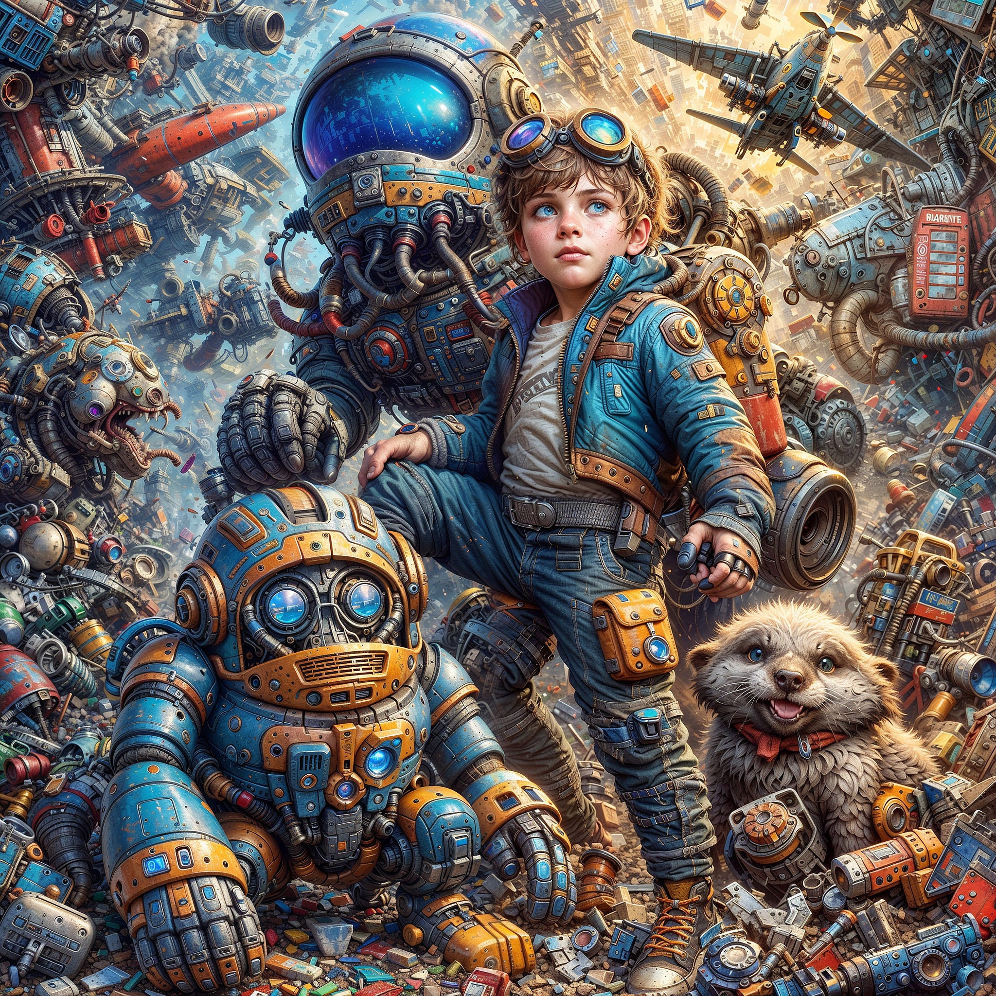 4 Digital Art , Sci-fi , Character, Portrait, Apocalyptic, Kid, Robot ...