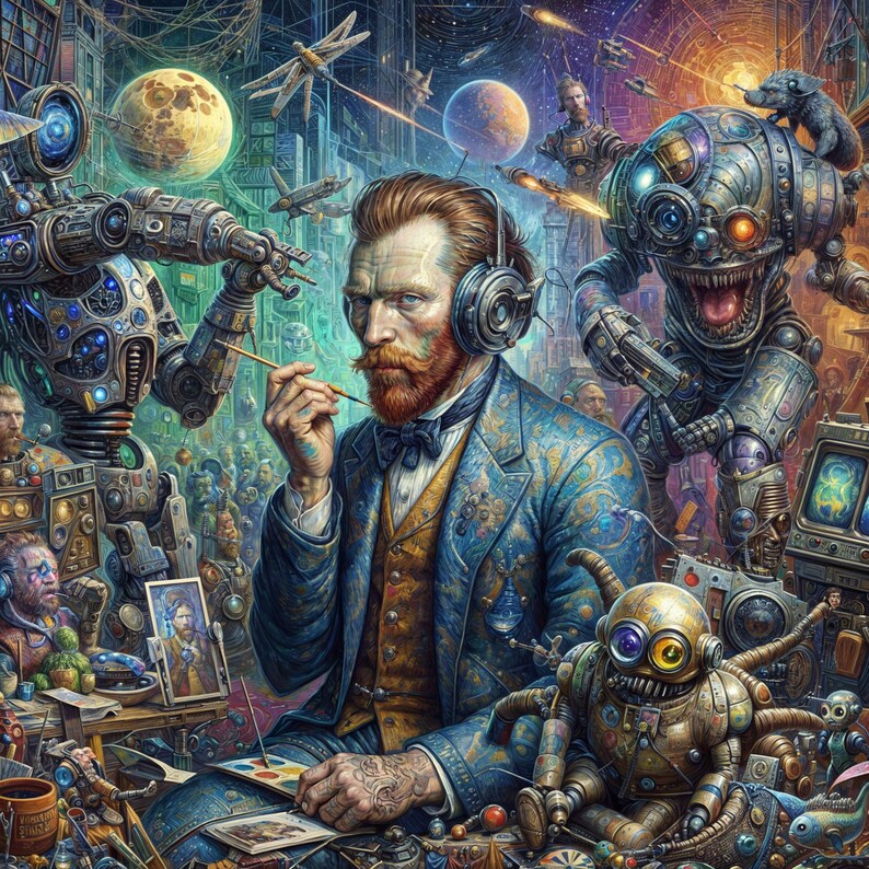 5 Digital Art , Van Gogh ,sci-fi , Character, Portrait, Apocalyptic ...