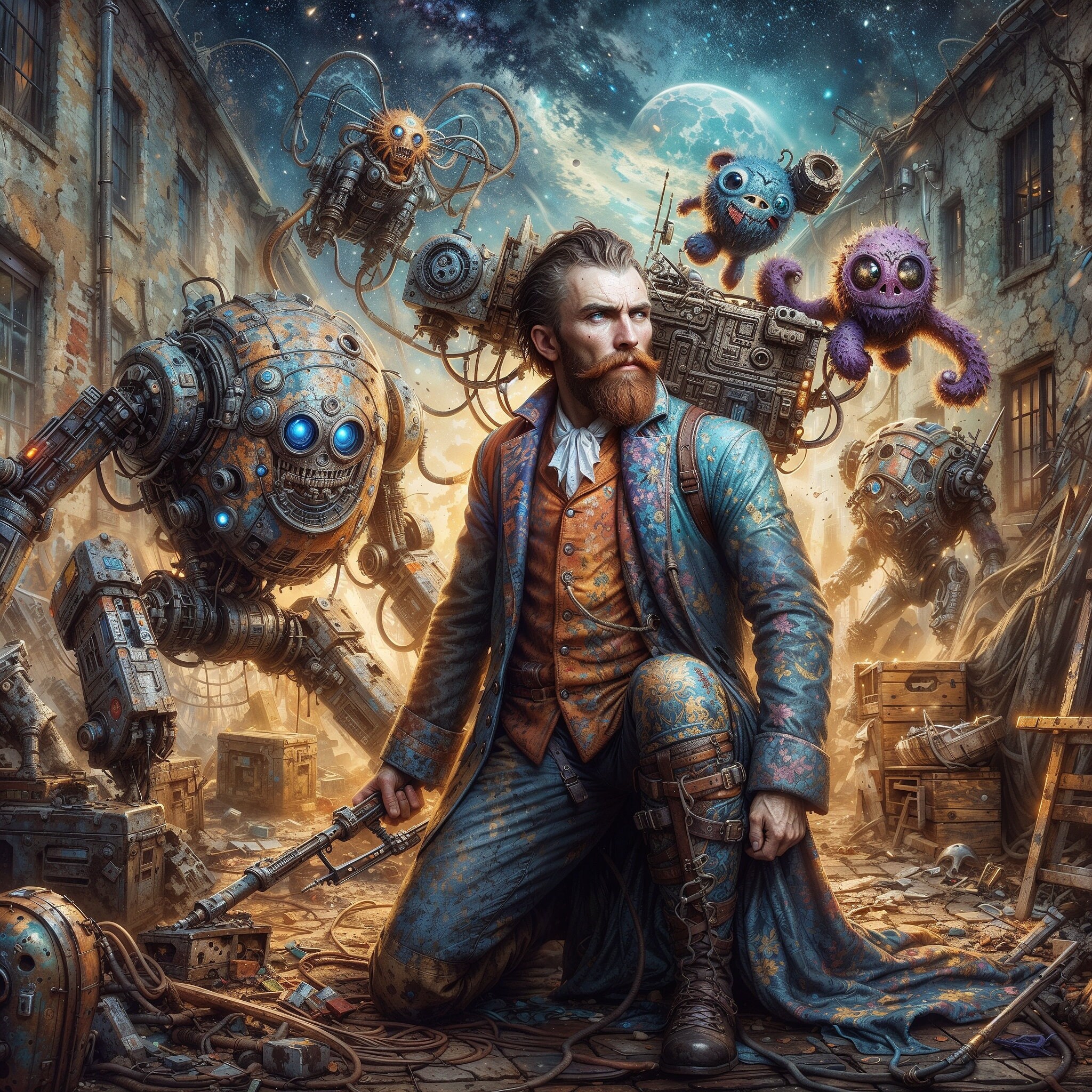 5 Digital Art , Van Gogh ,sci-fi , Character, Portrait, Apocalyptic ...