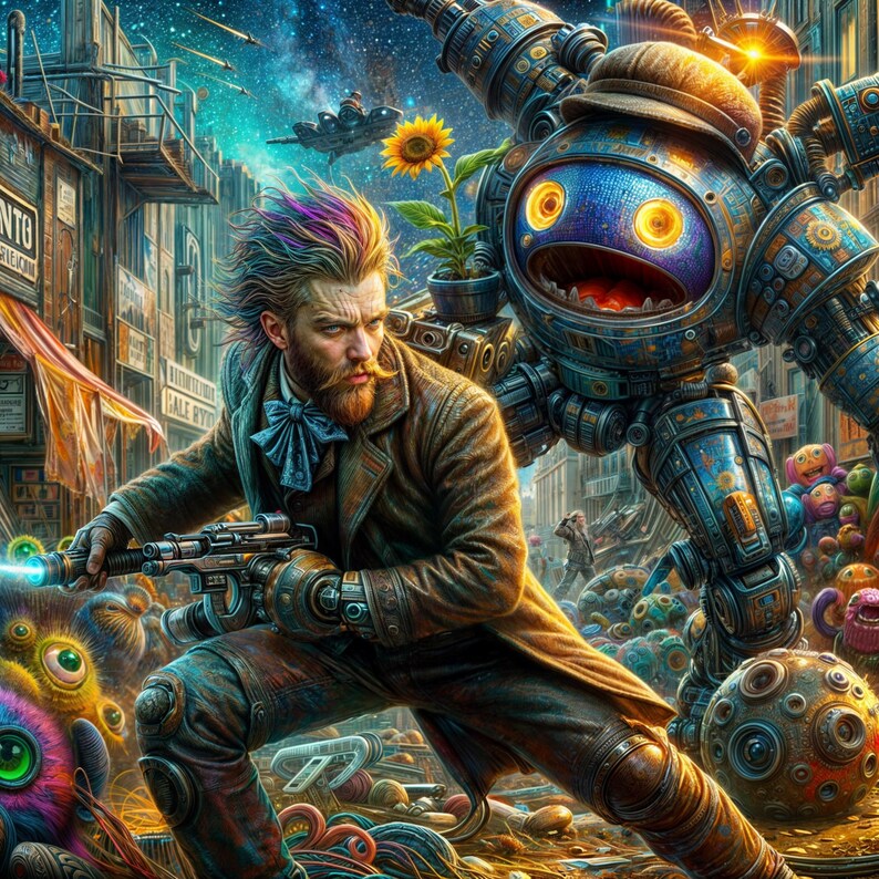 5 Digital Art , Van Gogh ,sci-fi , Character, Portrait, Apocalyptic ...