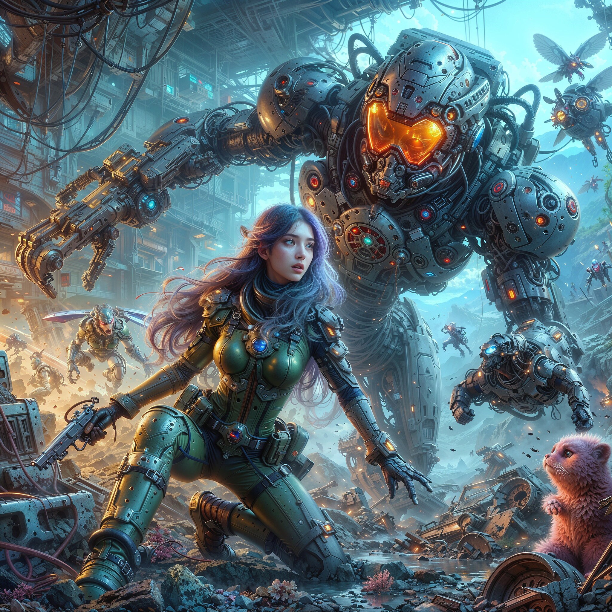 4 Digital Art , Sci-fi , Character, Portrait, Apocalyptic, Kid, Pet ...
