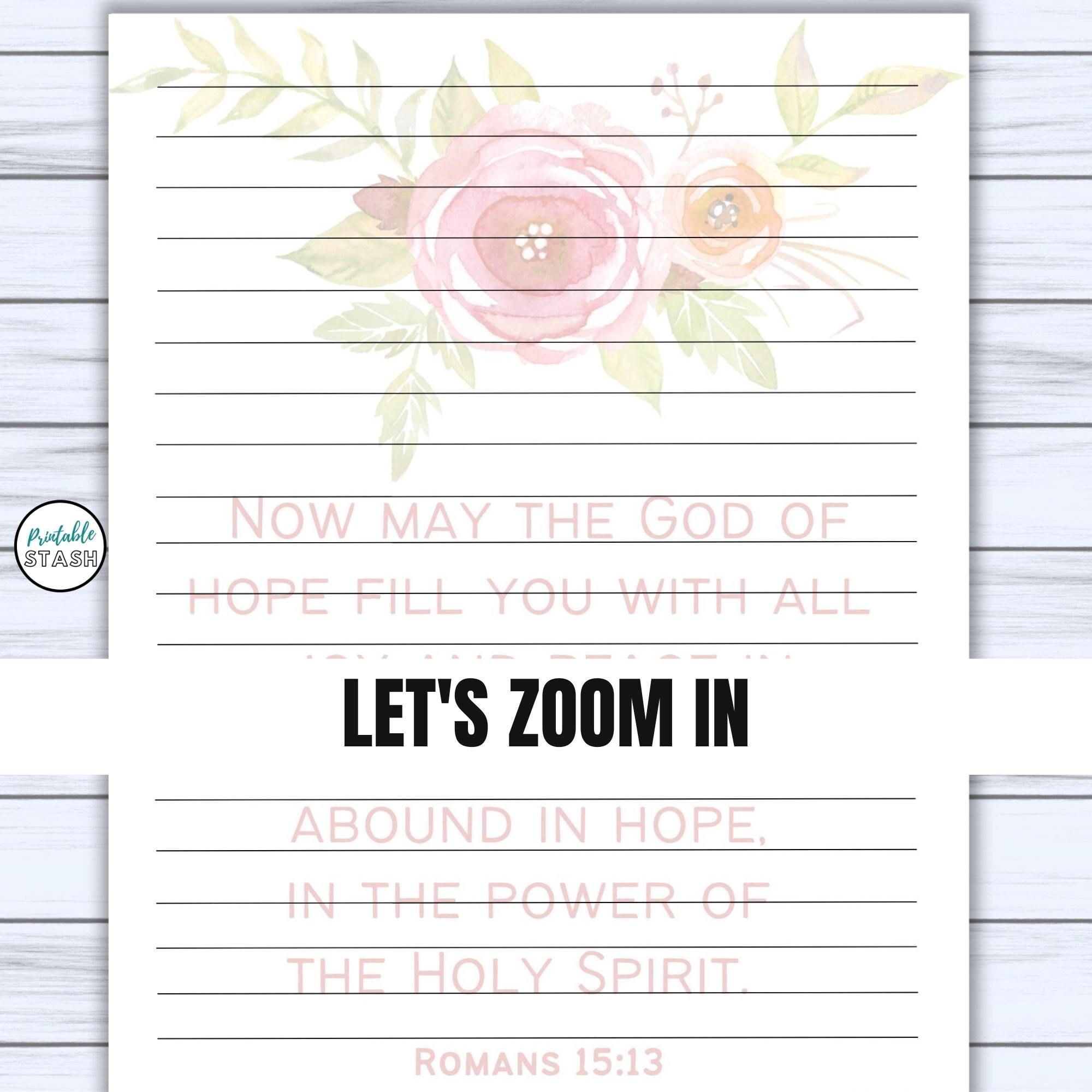 Printable Stationery Christian Stationery Set Writing Paper Notes Page ...