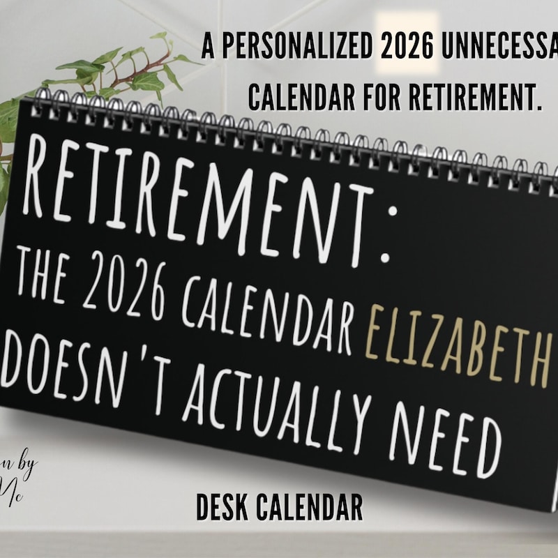 Retirement Calendar - Etsy