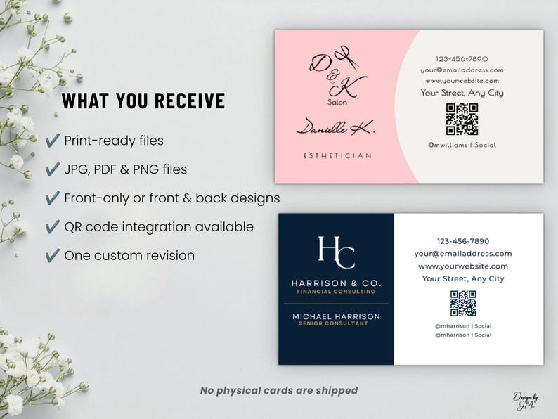 Custom Business Cards Design Service, Print Ready Digital Files, QR ...