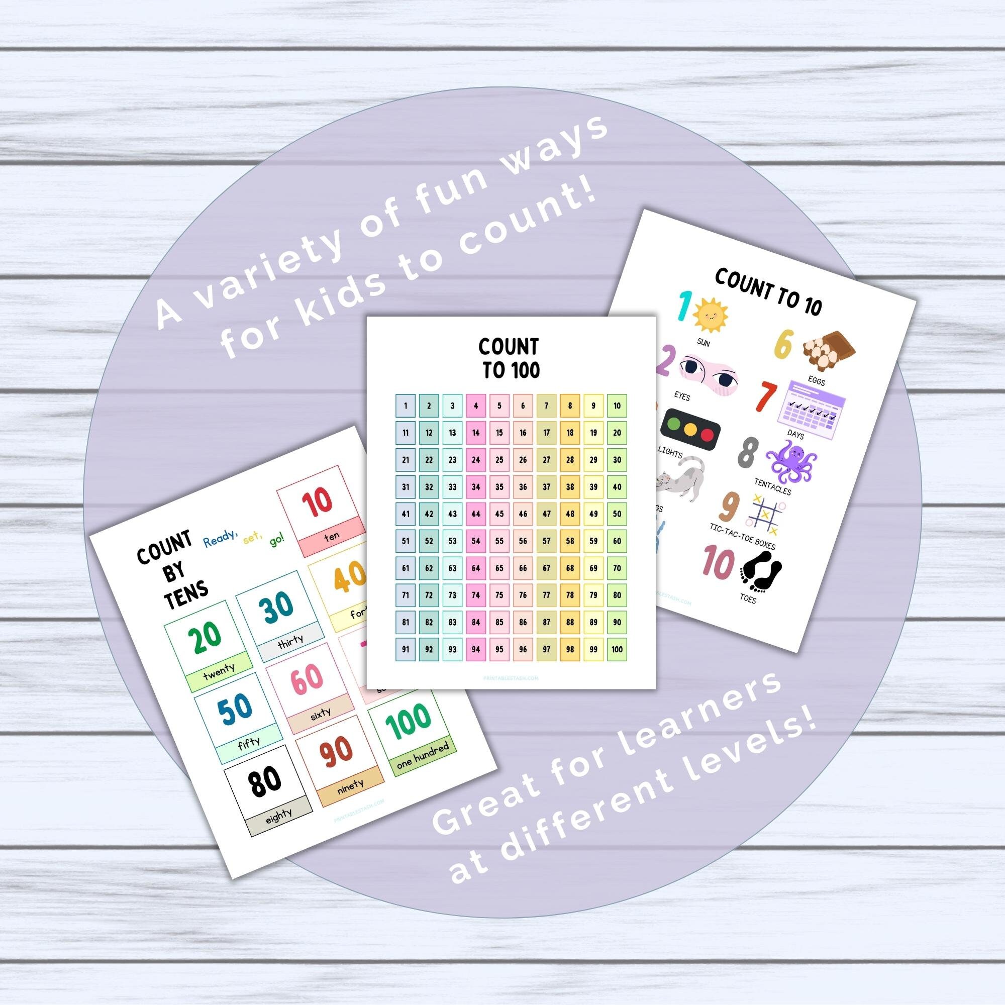 Homeschool Printable Learning Poster Pack, 3 Bonus Lessons, Math ...